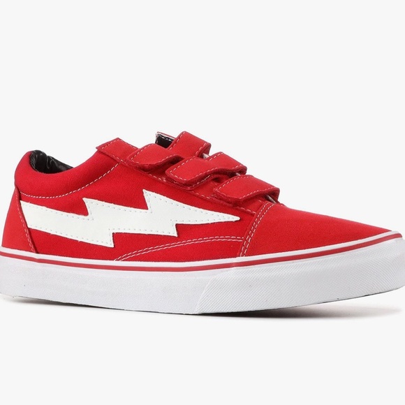 Shoes | Revenge X Storm Red Velcro Canvas Shoe Sneakers Old School ...